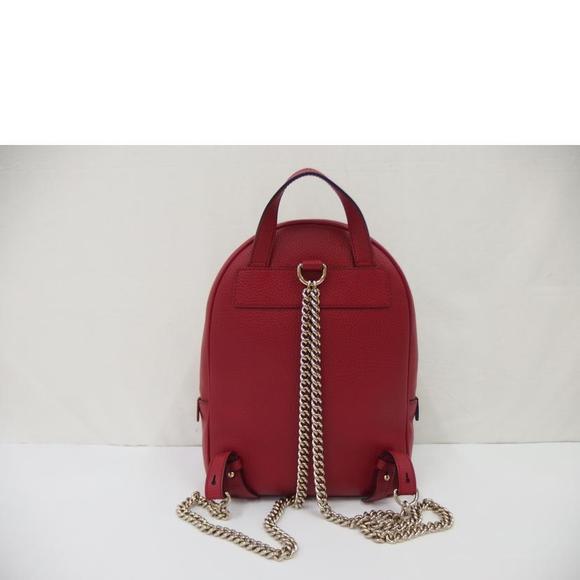 Gucci | Bags | Gucci Leather Backpack Soho Red | Poshmark